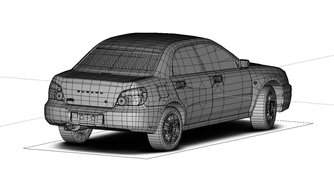 3D Model Collection Subaru Impreza GDB-GGB Civil Trims Gameready Pack ...