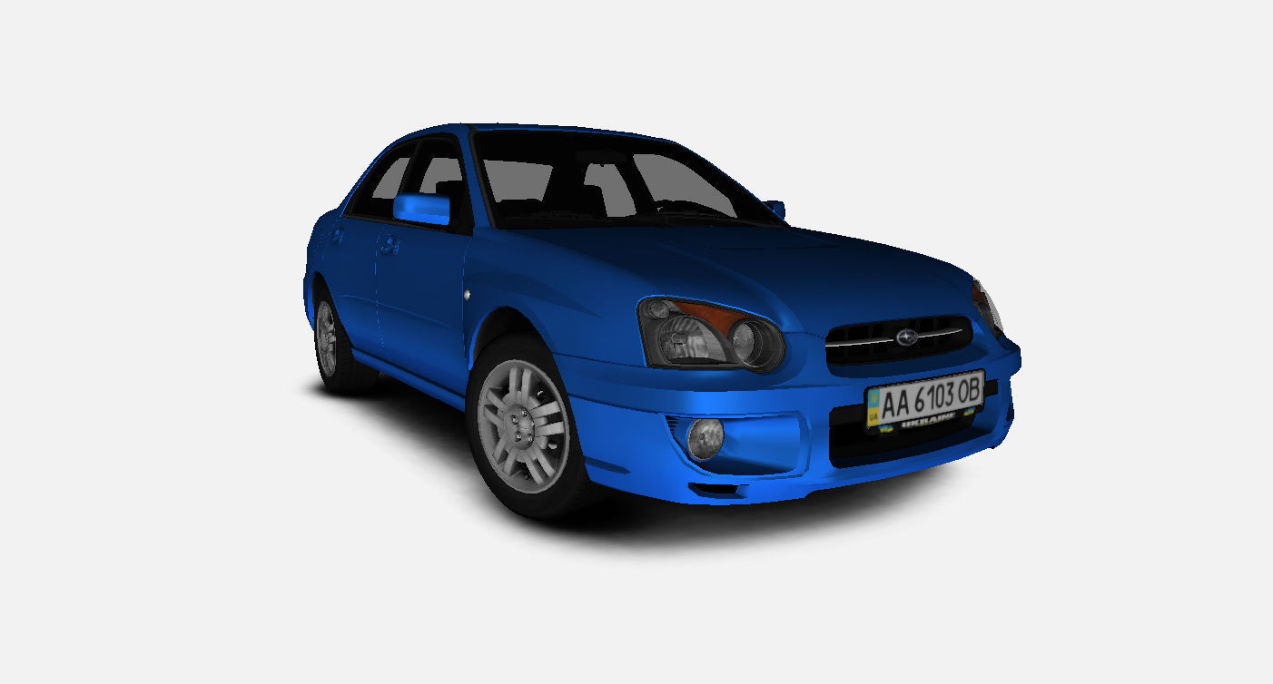 3D Model Collection Subaru Impreza GDB-GGB Civil Trims Gameready Pack ...
