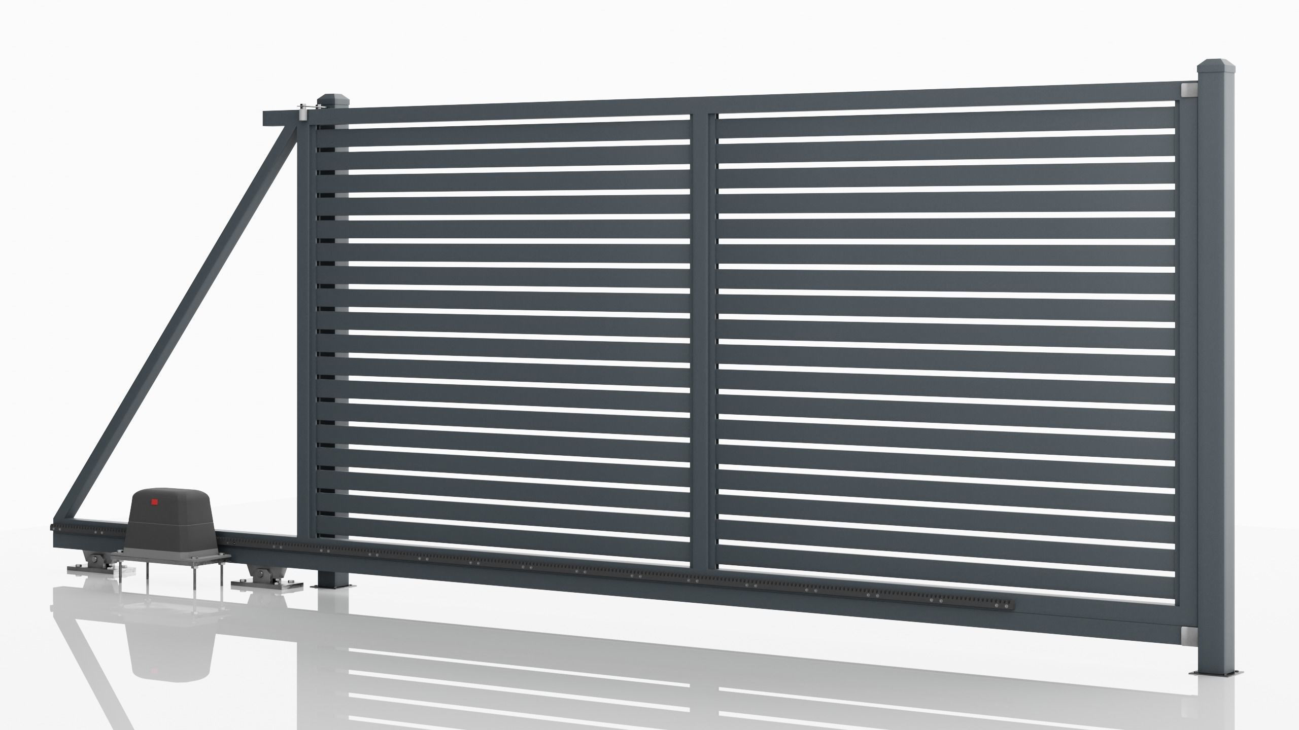 Aluminum Electric Sliding Gate - Model 2 - 8cm - 3D model | CGTrader