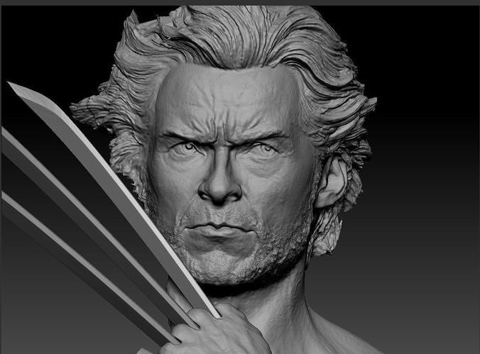 Wolverine Logan bust 3D model | CGTrader