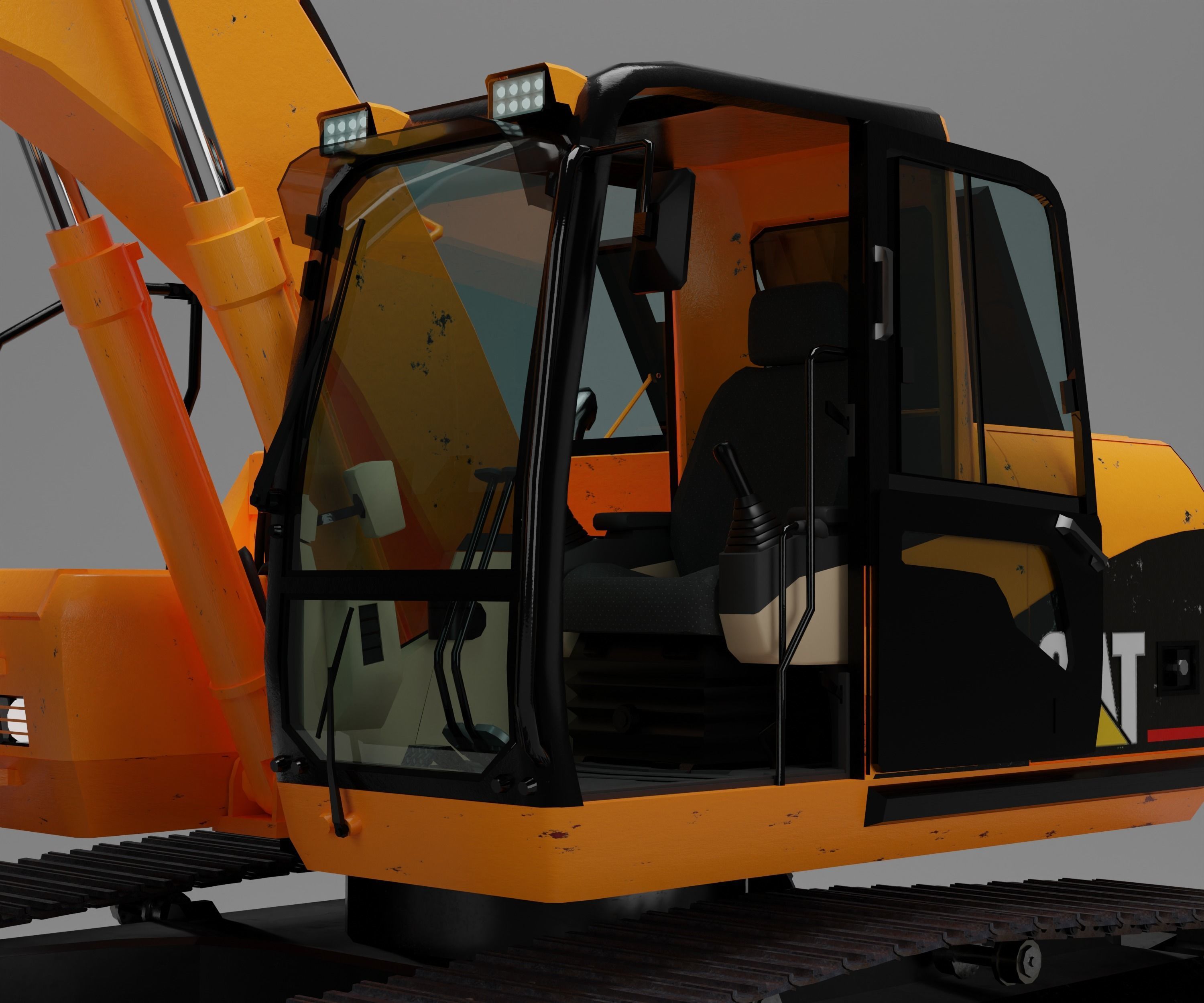 Excavator Caterpillar 320cLU 3D model animated rigged | CGTrader