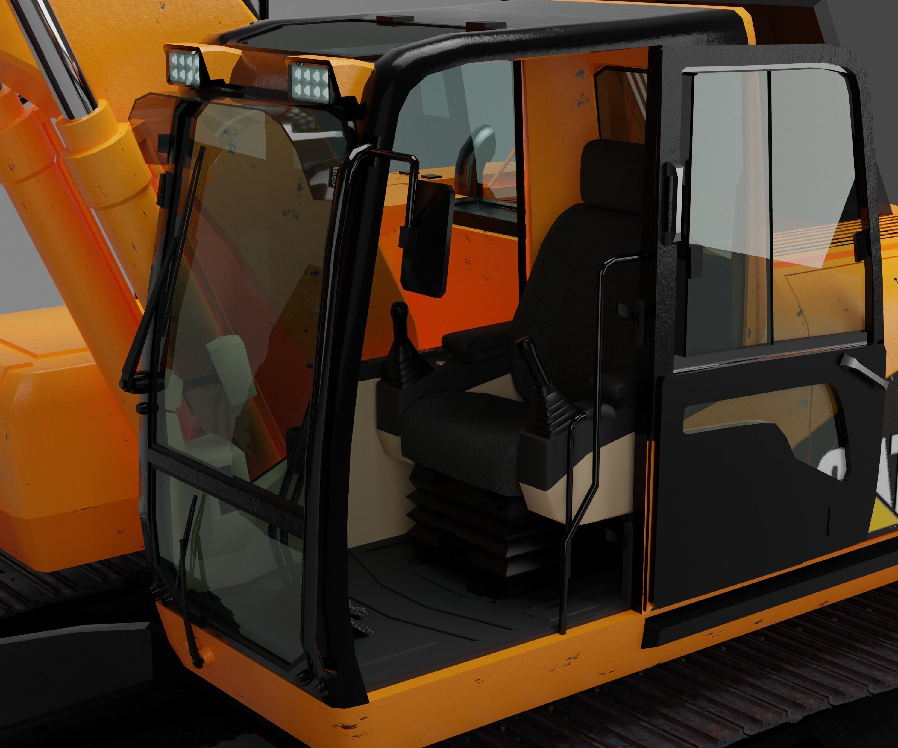 Excavator Caterpillar 320cLU 3D model animated rigged | CGTrader