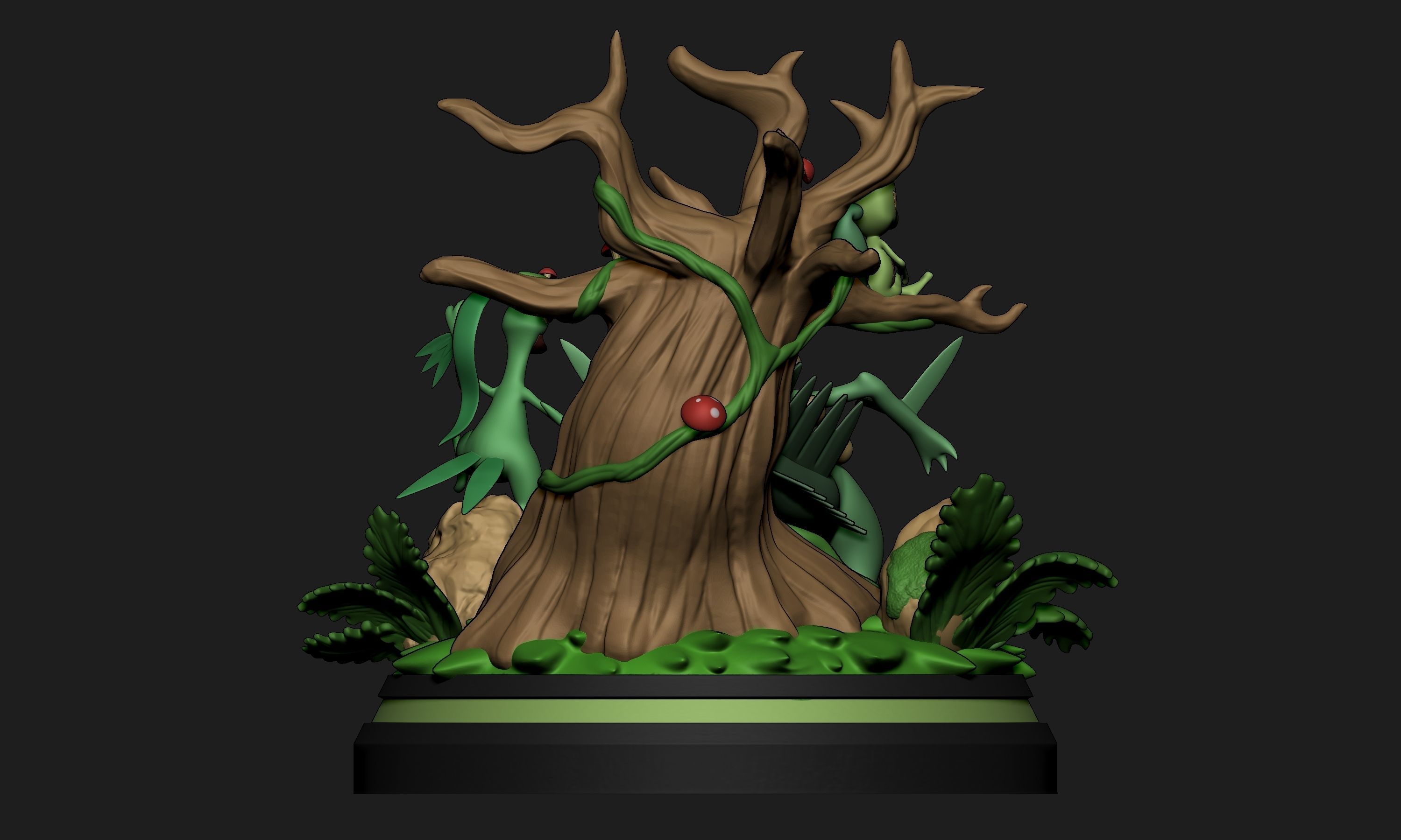 Pokemon - Sceptile Line Diorama 3D model 3D printable | CGTrader