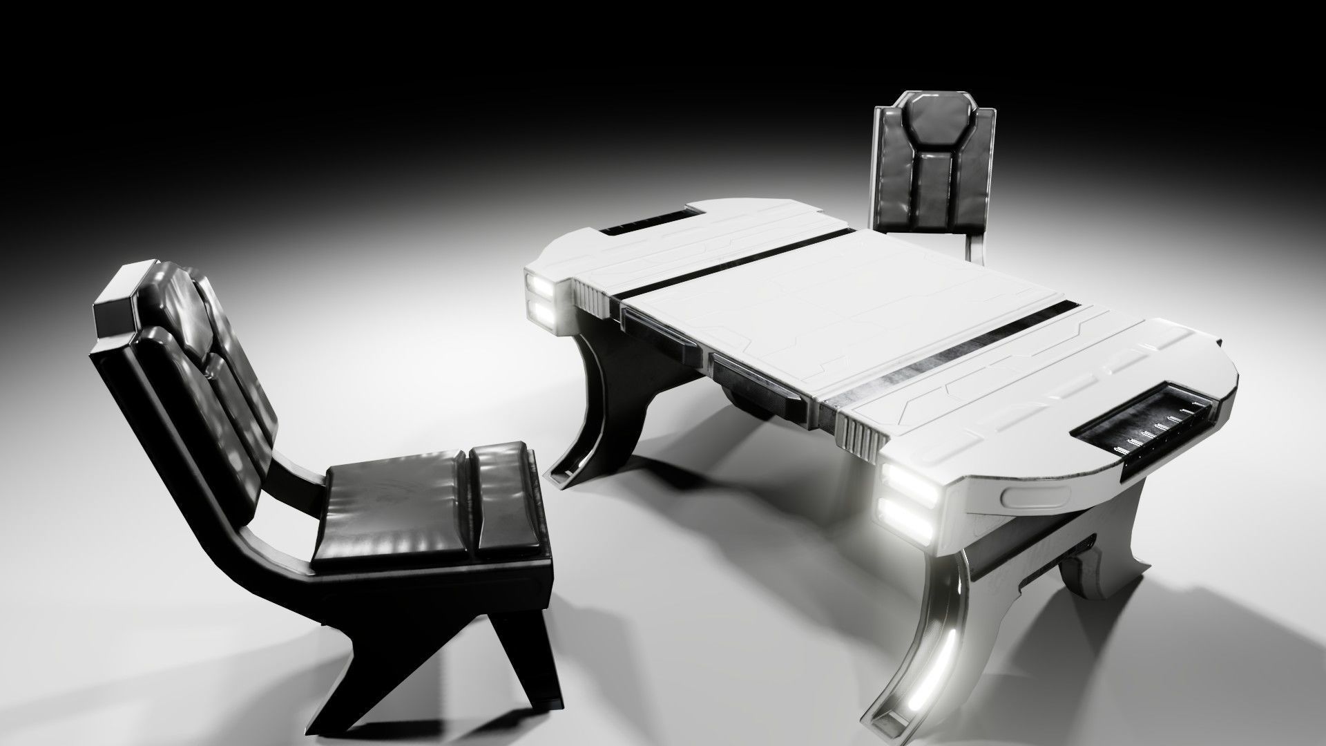 3D model Sci-fi Table VR / AR / low-poly | CGTrader