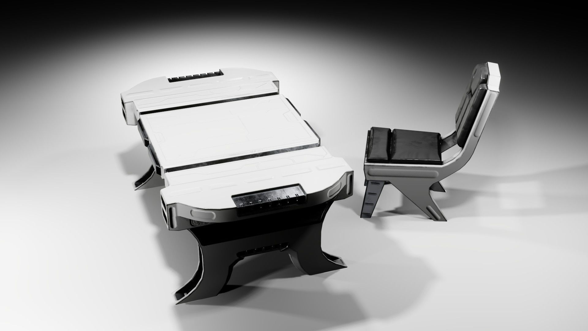 3D model Sci-fi Table VR / AR / low-poly | CGTrader
