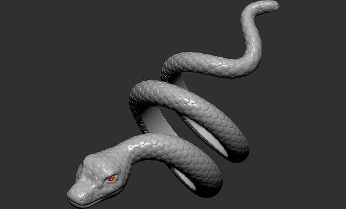 Snake ring 3D model 3D printable | CGTrader