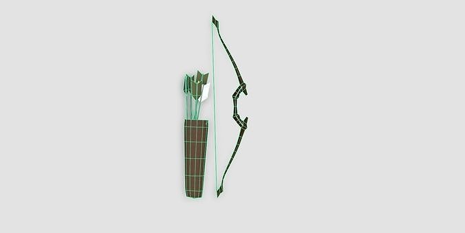 Bow and Arrow 3d model 3D model | CGTrader