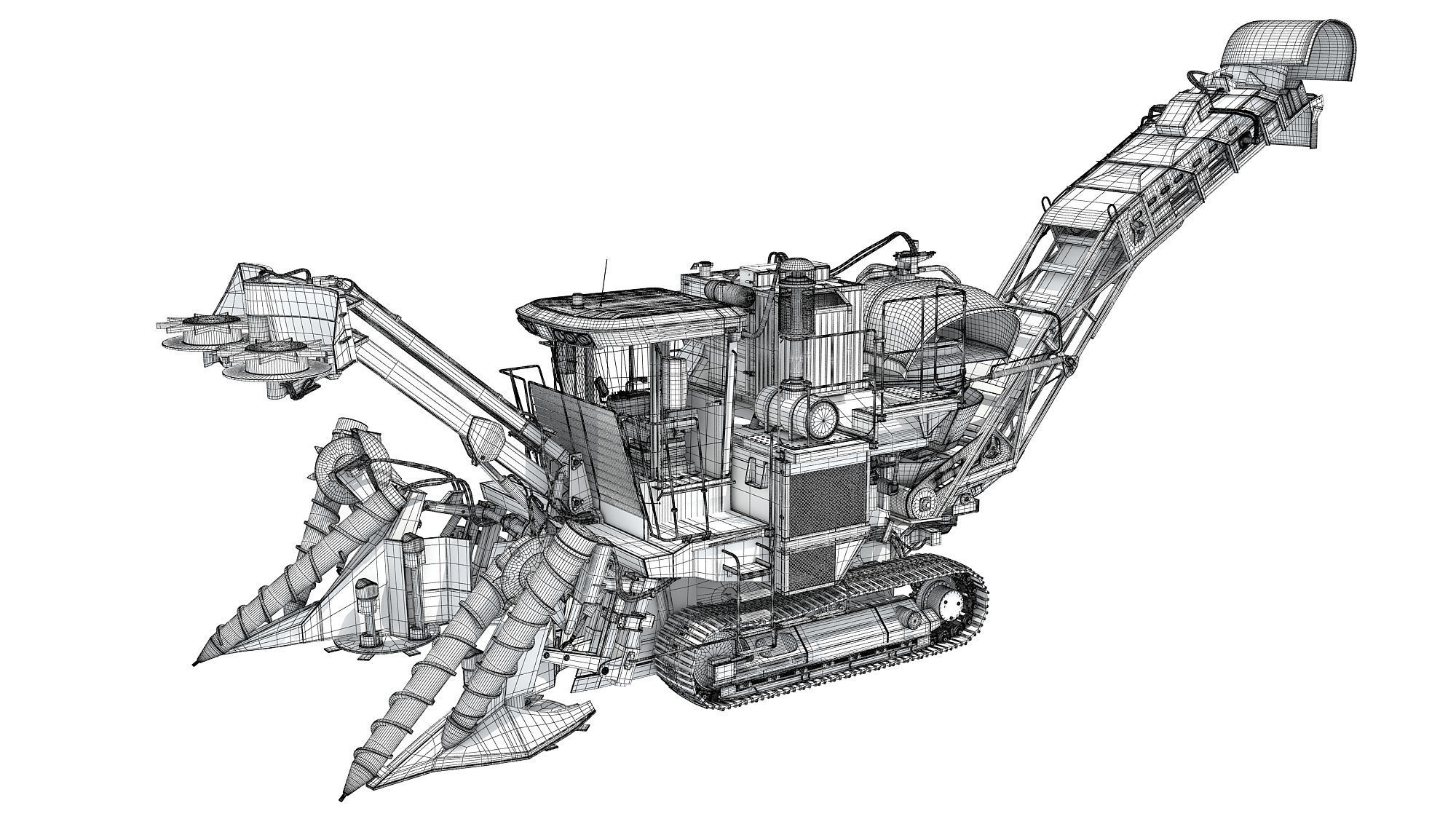 Sugar Cane Harvester 3D model | CGTrader