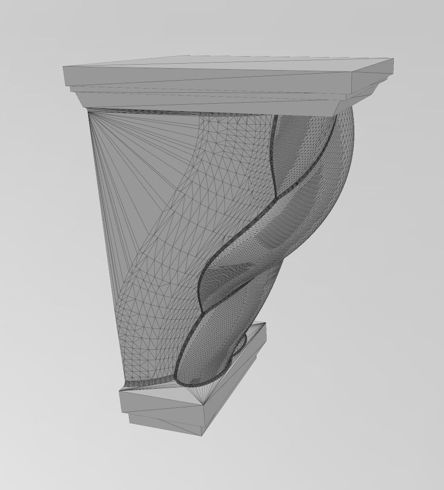 Braided rope core mission corbel bracket 3D model 3D printable | CGTrader