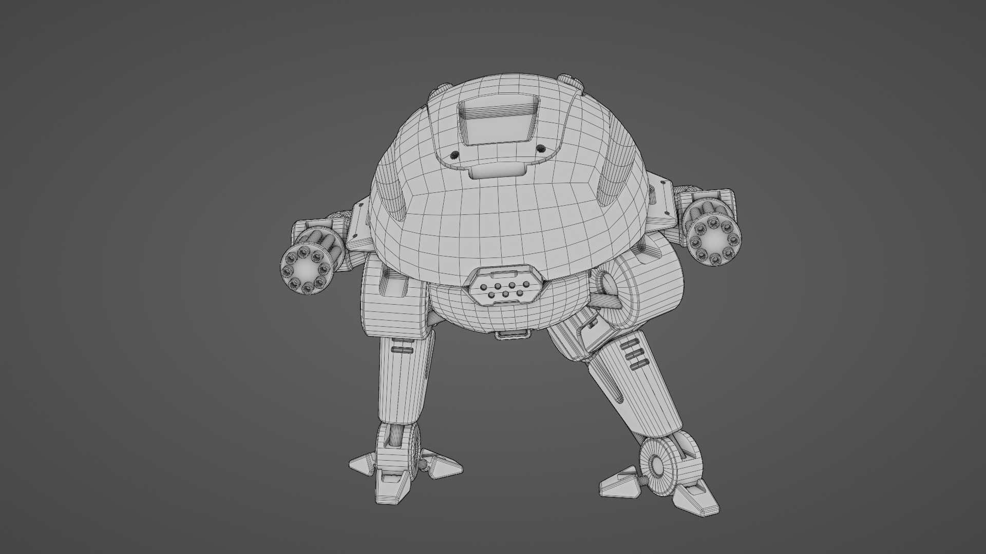 MILITARY BOT B-6000 RIGGED 3D model rigged | CGTrader