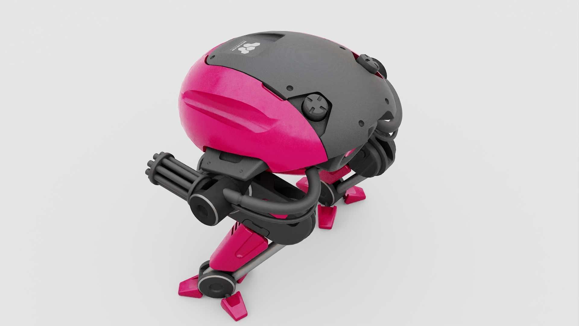 MILITARY BOT B-6000 RIGGED 3D model rigged | CGTrader