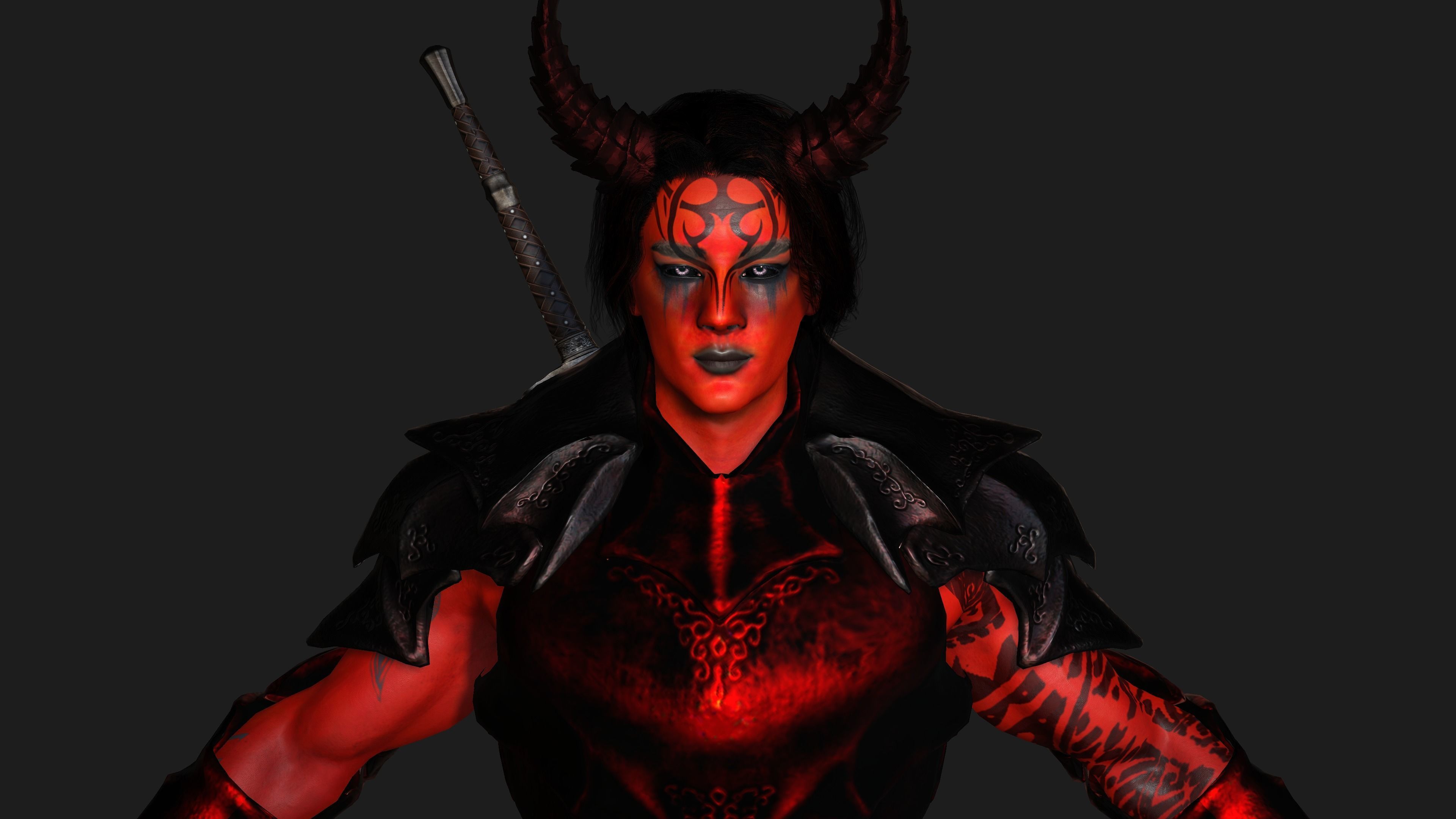 3D model AAA 3D FANTASY MALE CHARACTER - THE DEVIL WARRIOR 01 VR / AR ...
