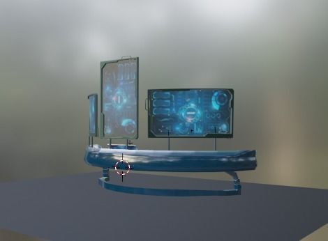 3D model SciFi Computer Table VR / AR / low-poly | CGTrader