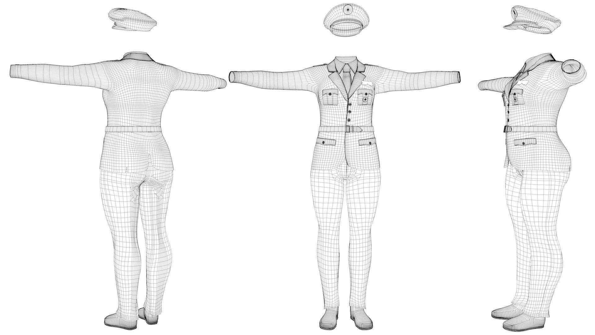 Uniform of the United States army 3D model | CGTrader