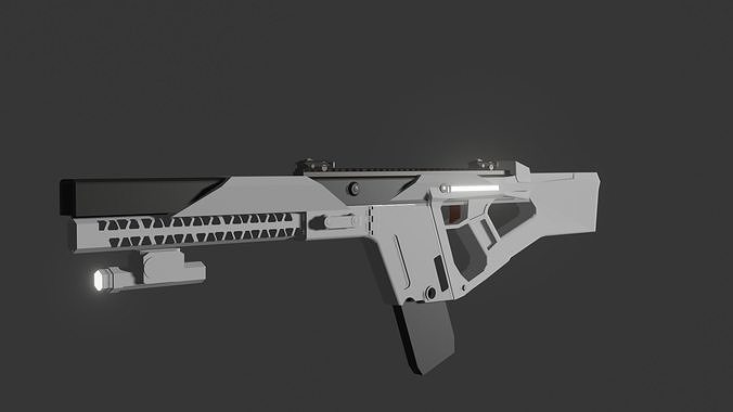 Gen IX Sci-Fi SMG Low-Poly Gun free VR / AR / low-poly 3D model rigged ...