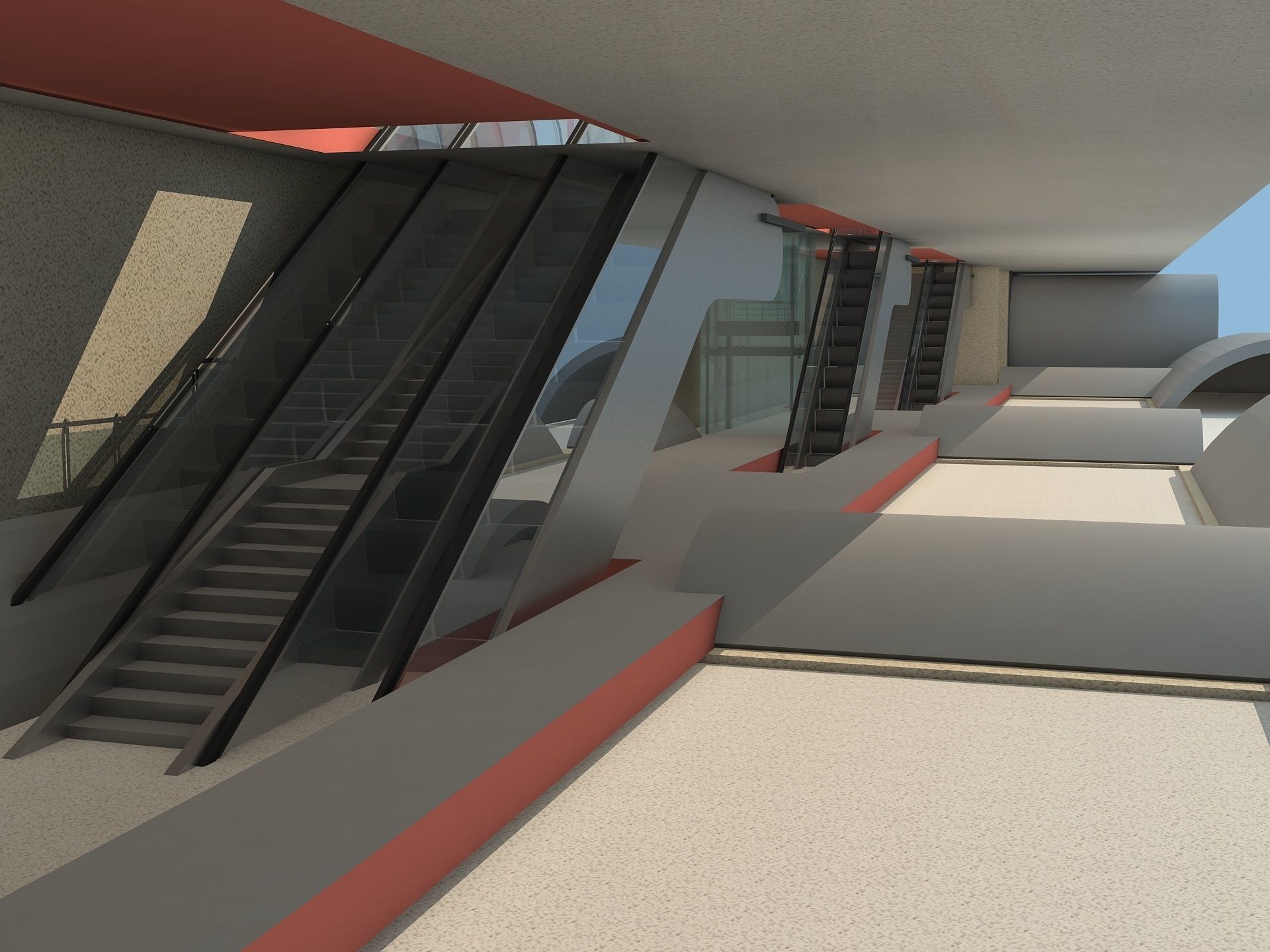 Section of Subway Station 1 3D model | CGTrader