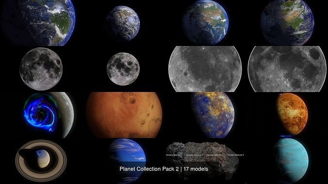 Planet Collection Pack 2 VR / AR / low-poly | CGTrader