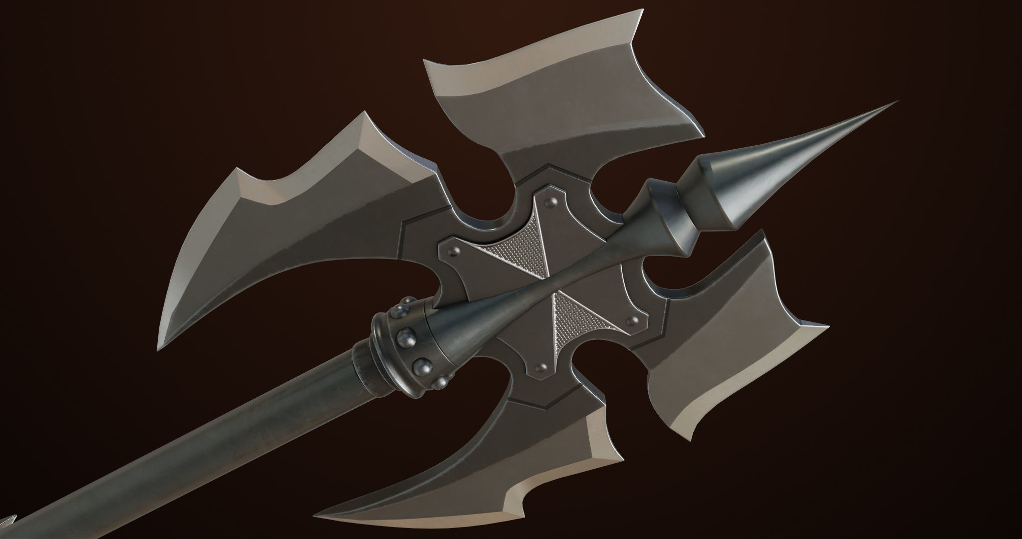 3D model Battle Axe 03 All PBR Unity UE Textures Included VR / AR / low ...