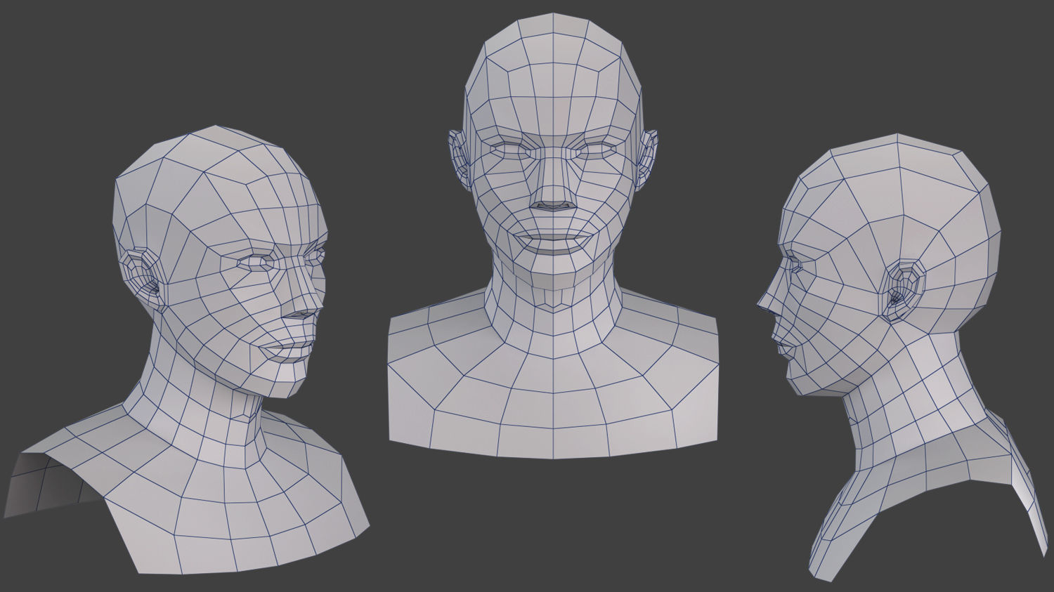 Head Base Mesh 3D model | CGTrader
