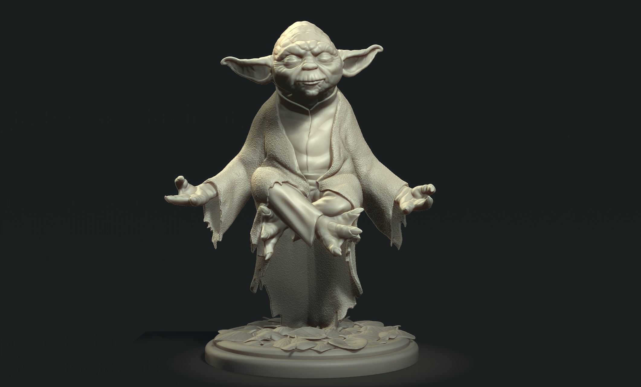 Zen Yoda 3D model 3D printable | CGTrader