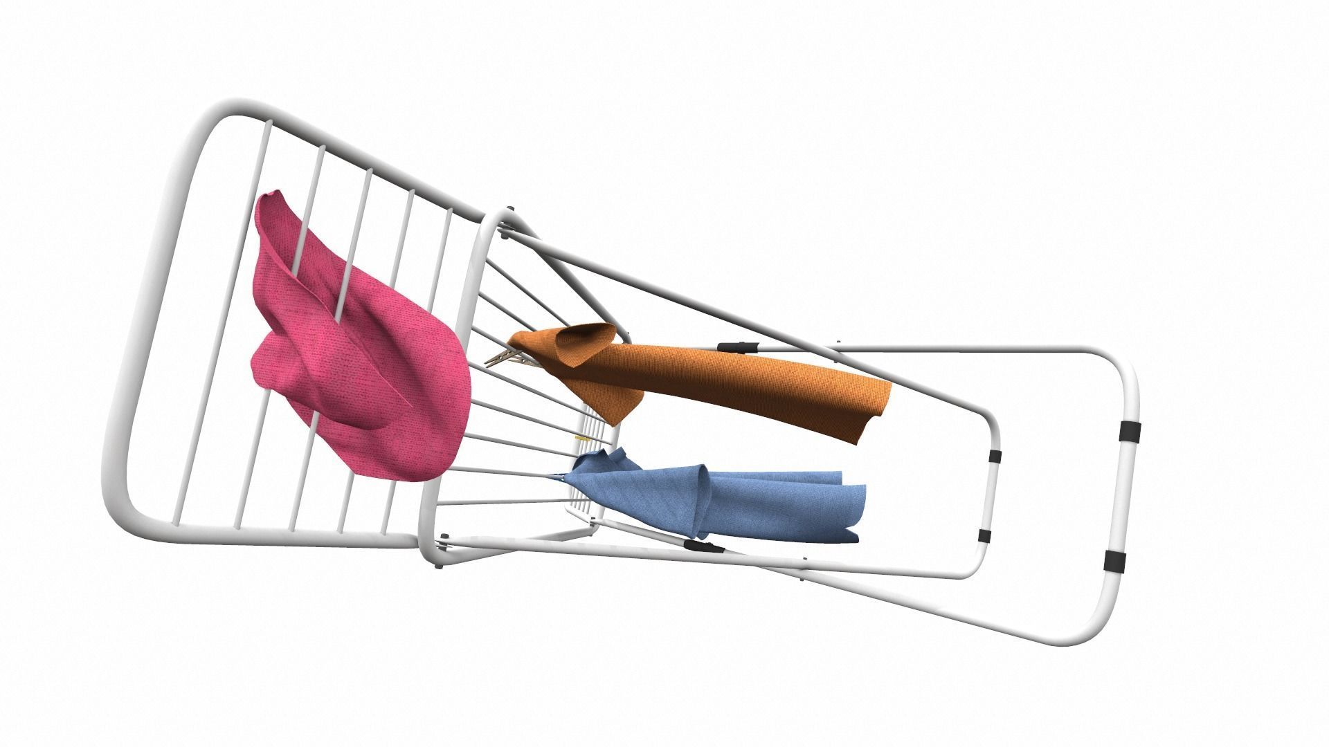 Clothes laundry drying rack 3D model | CGTrader