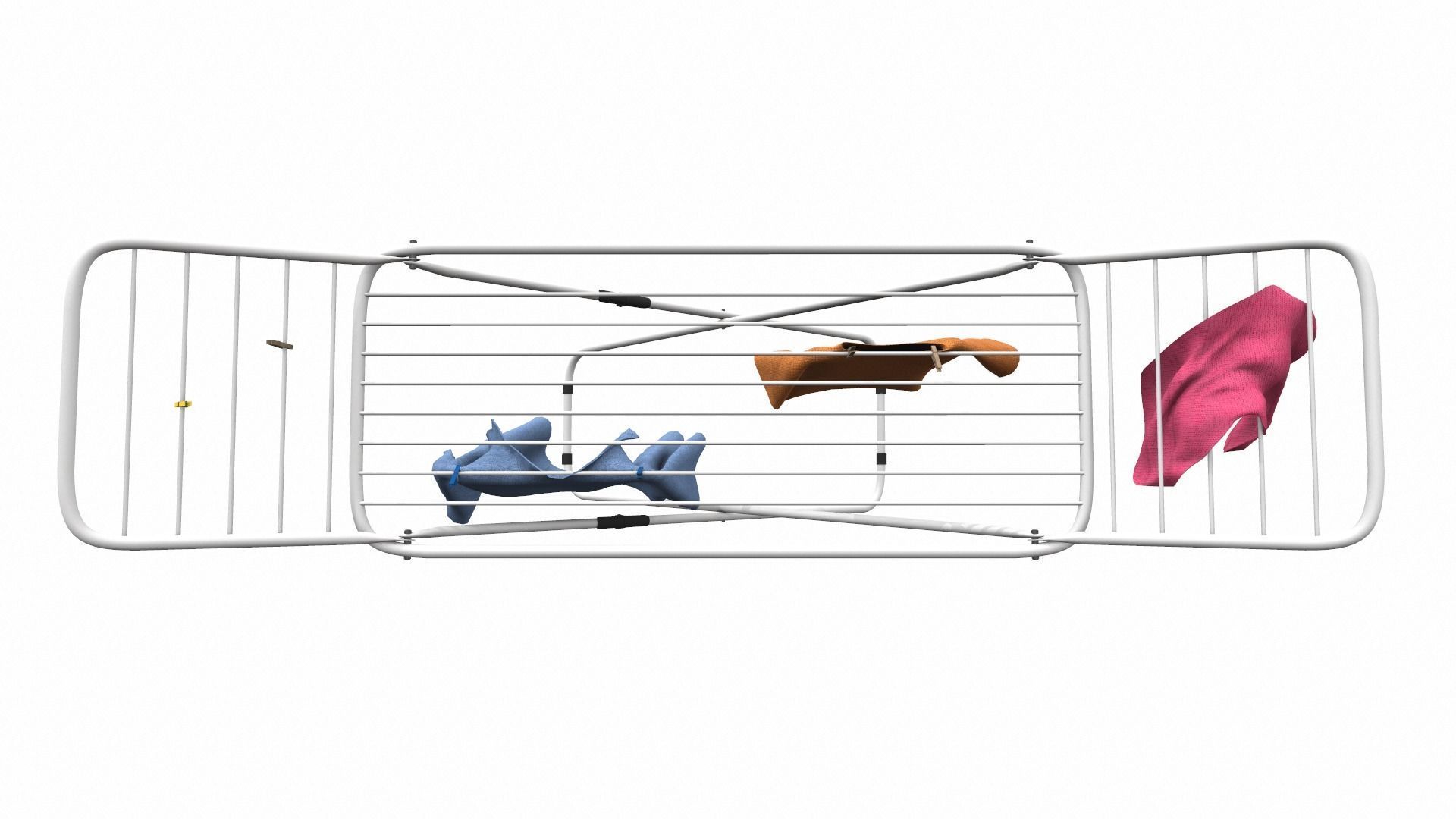 Clothes laundry drying rack 3D model | CGTrader