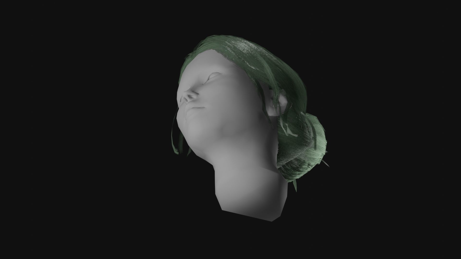 3D model Very Low Poly Realistic Bun Hair VR / AR / low-poly | CGTrader