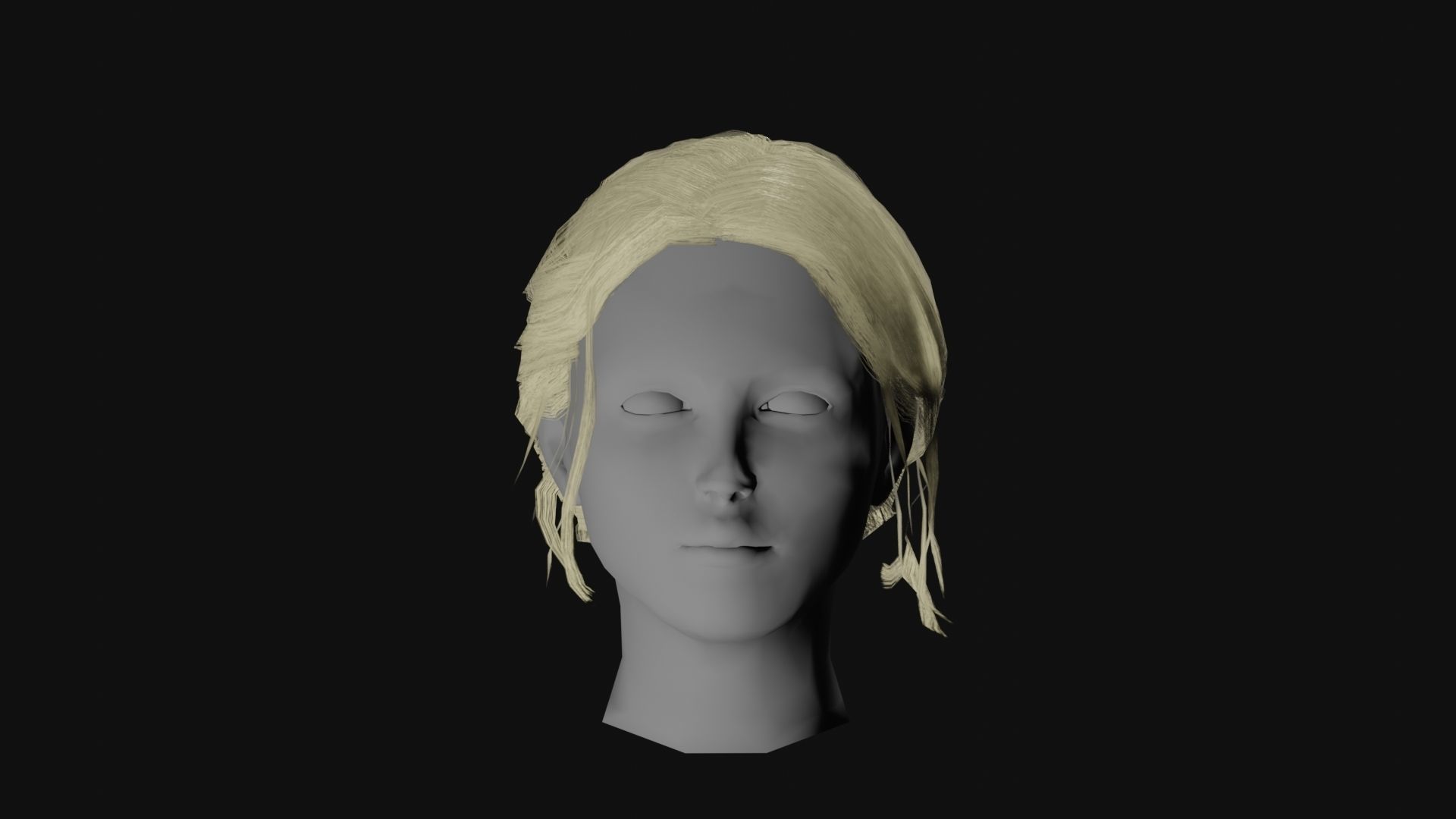 3D model Very Low Poly Realistic Bun Hair VR / AR / low-poly | CGTrader