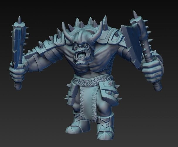 Orc Miniature 3D model 3D printable | CGTrader