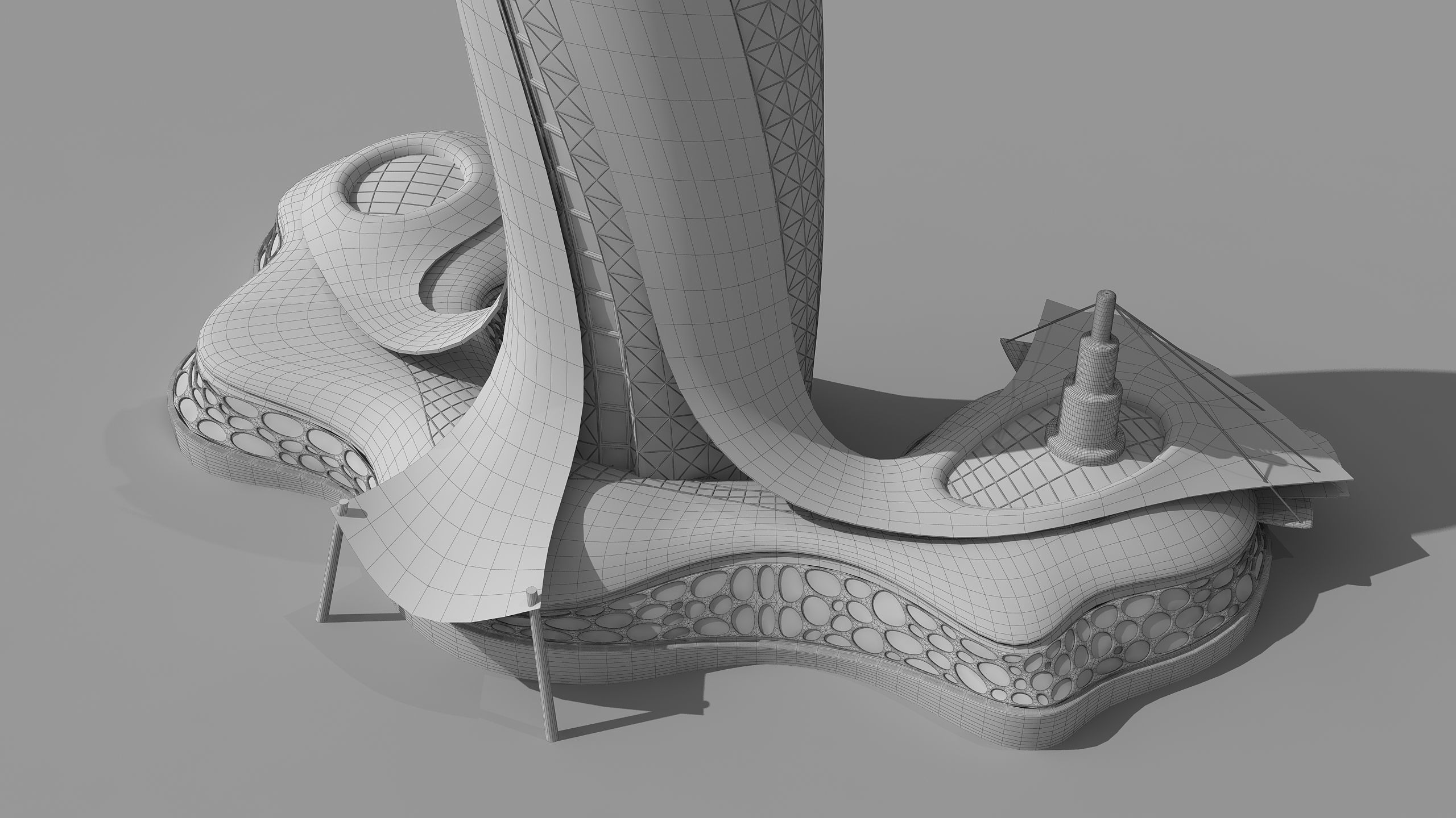 0107 - Organic Skyscraper 3D model | CGTrader