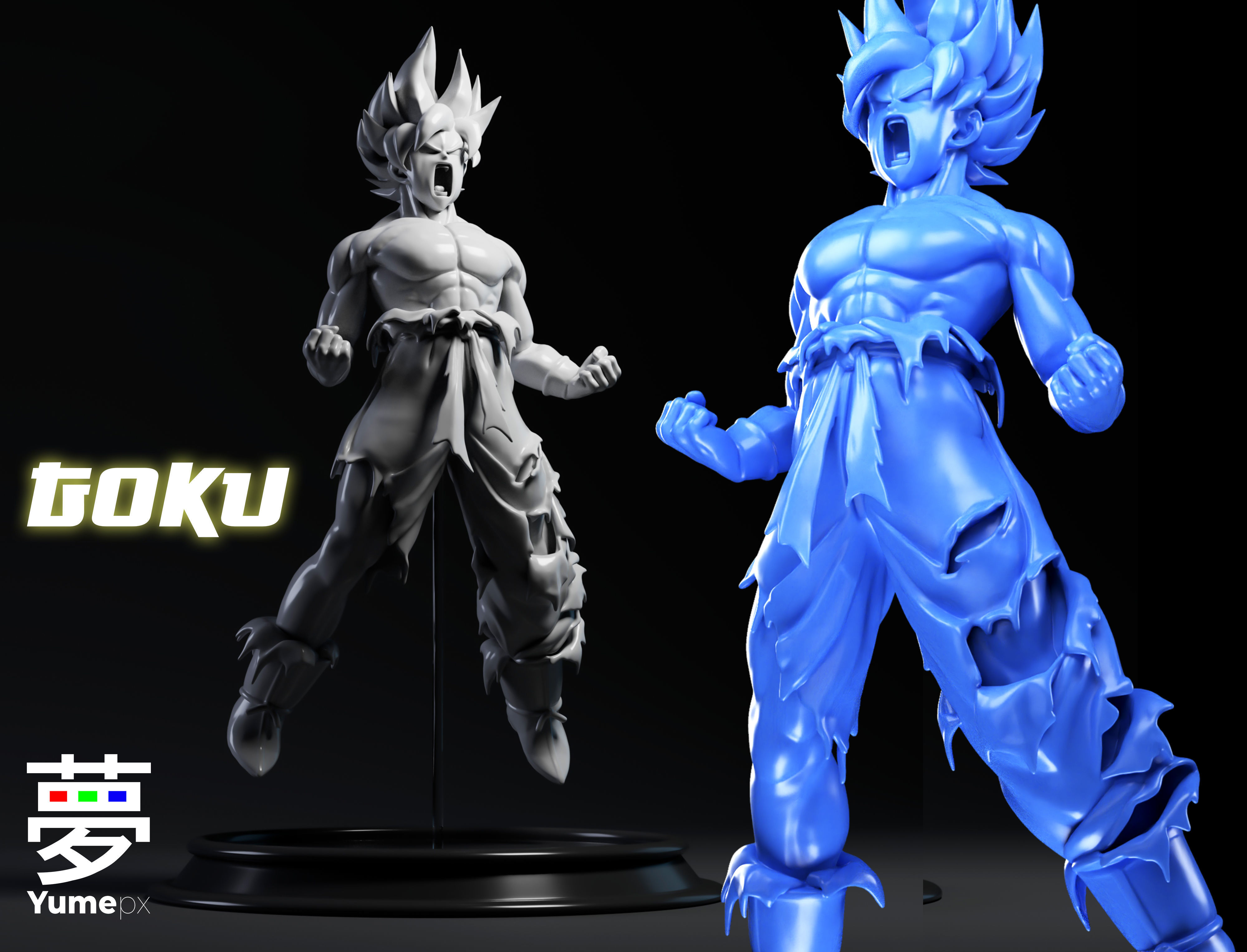 Goku - Super Sajan - Dragonball - Dragon Ball Z 3D model 3D printable ...