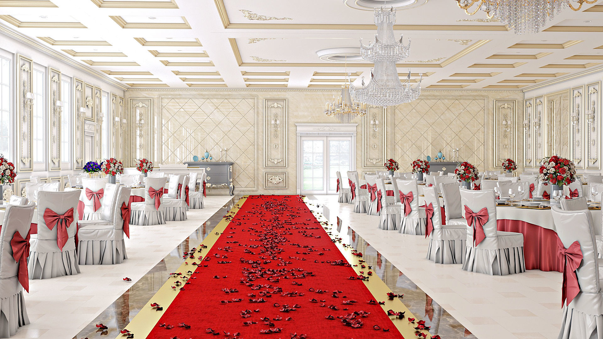 Classic Wedding Hall 3D model | CGTrader