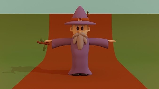 3D model Wizard stylized VR / AR / low-poly | CGTrader