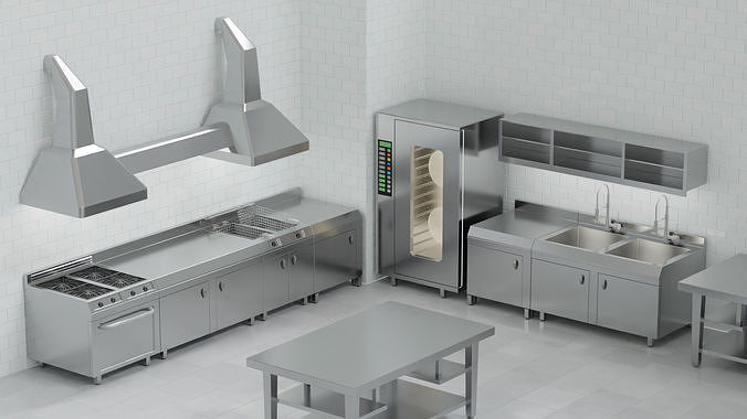 Industrial Kitchen 3D model | CGTrader
