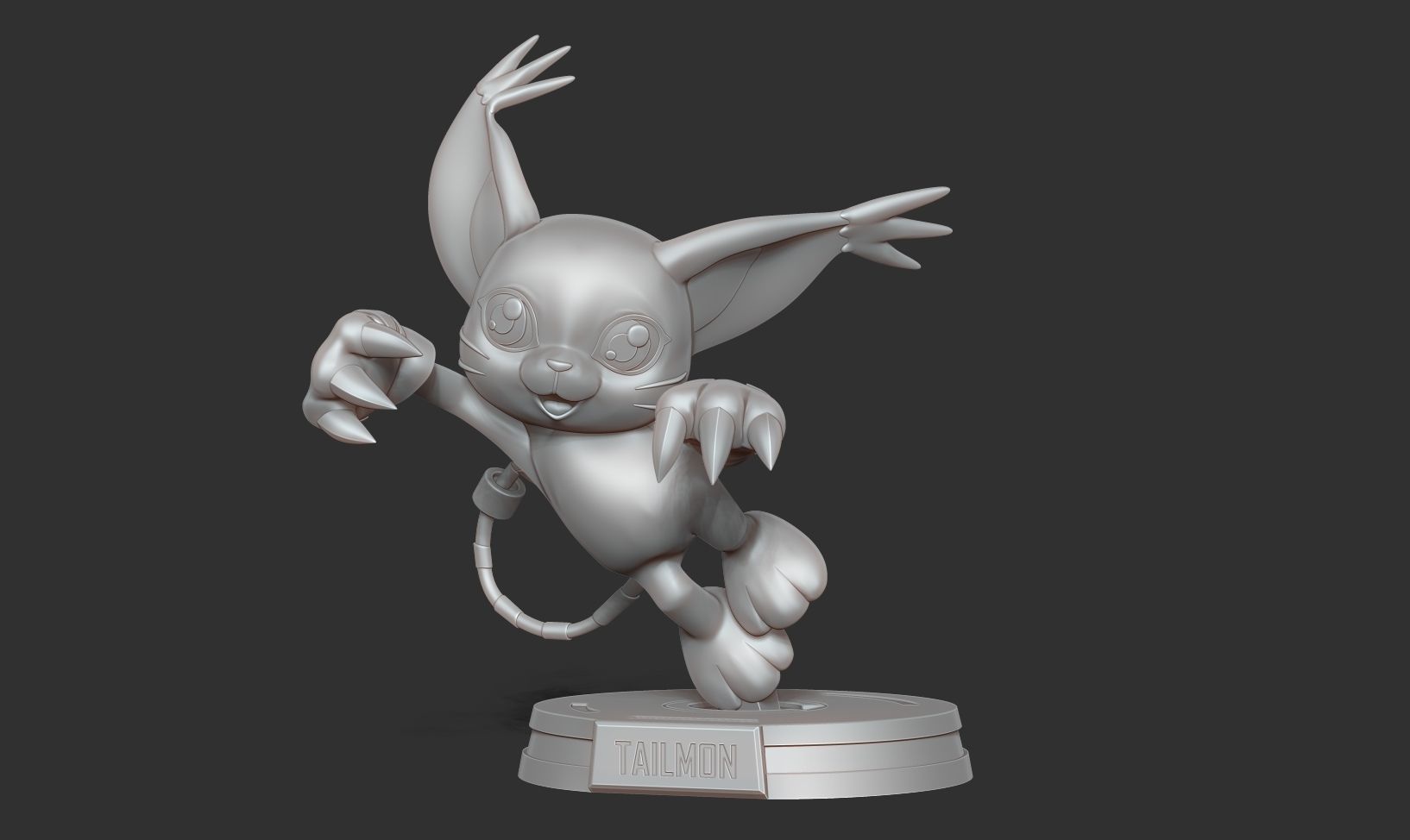 Tailmon - Digimon Adventure 3D model 3D printable | CGTrader