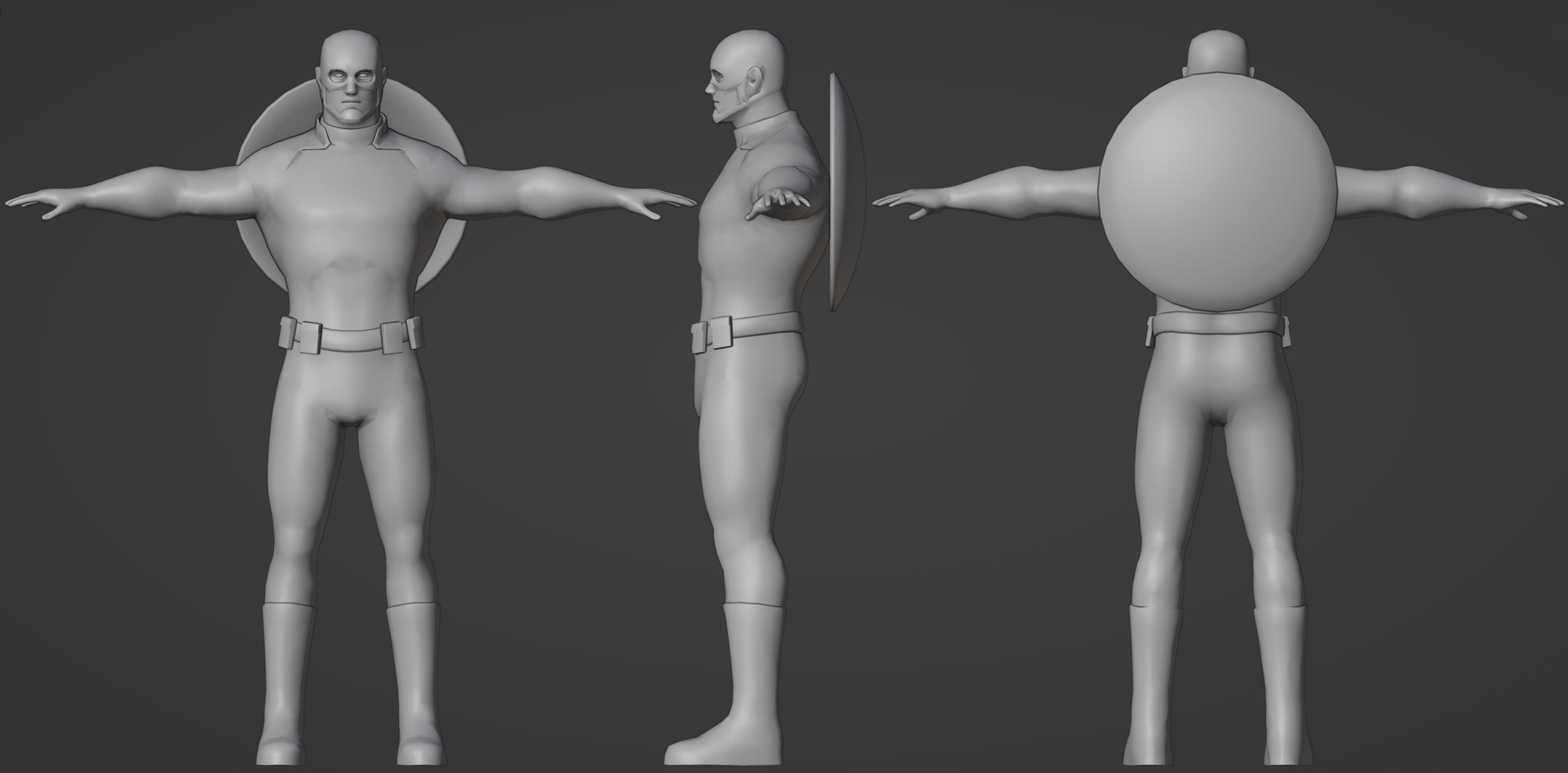 3D model Captain America Game Ready VR / AR / low-poly | CGTrader