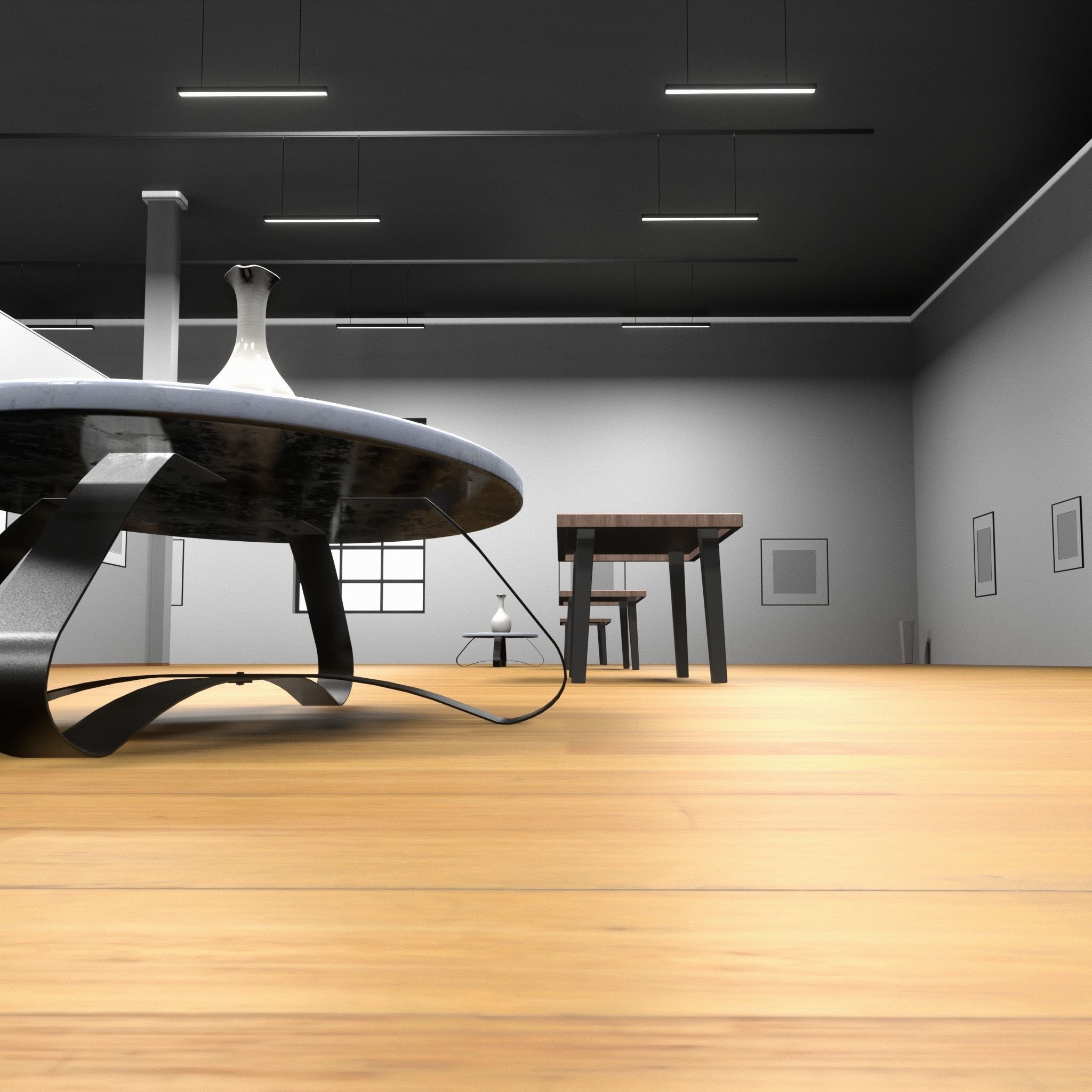 3D ART GALLERY Museum Interior 3D model | CGTrader