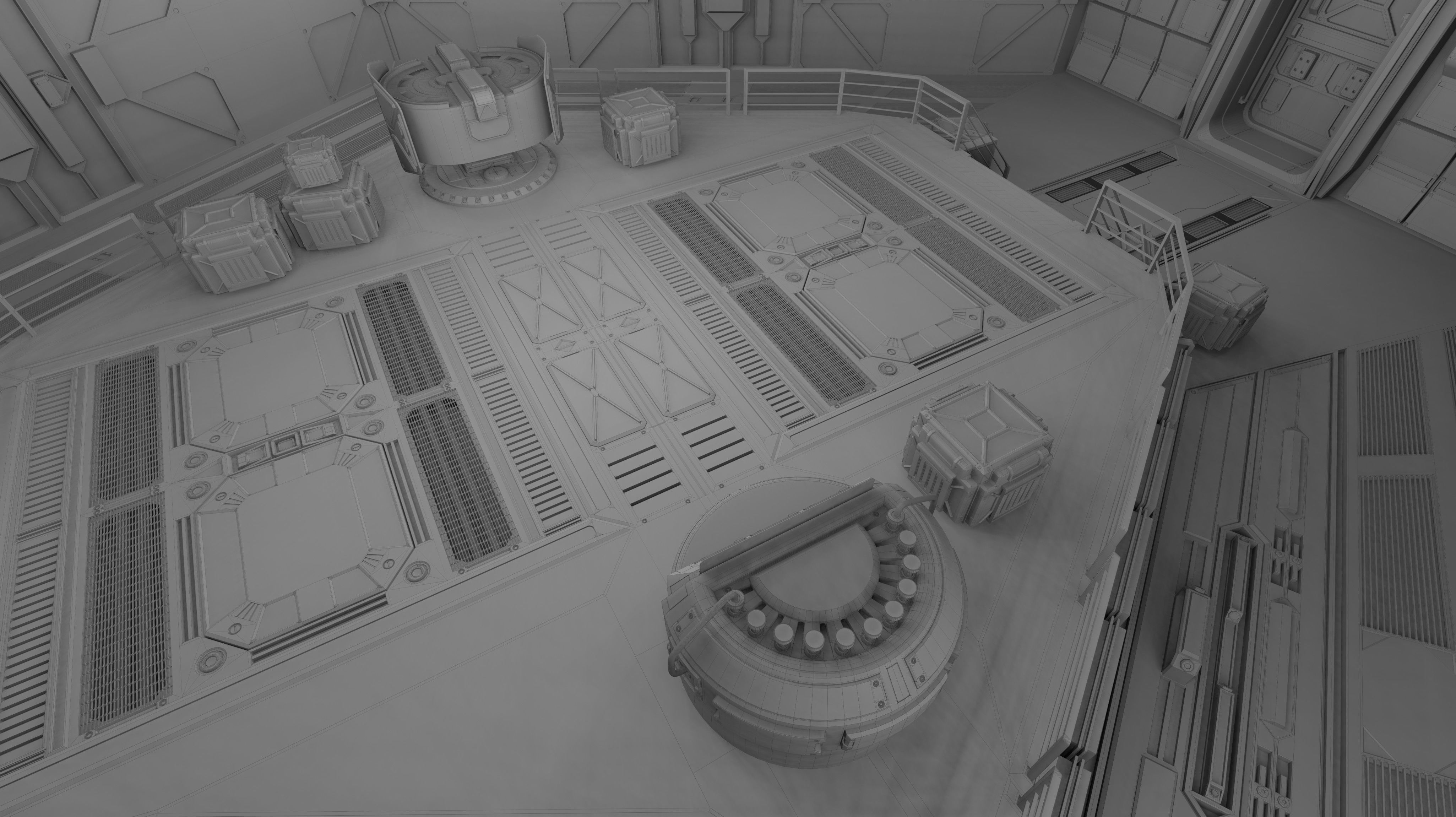 Laboratory control room 3D model | CGTrader