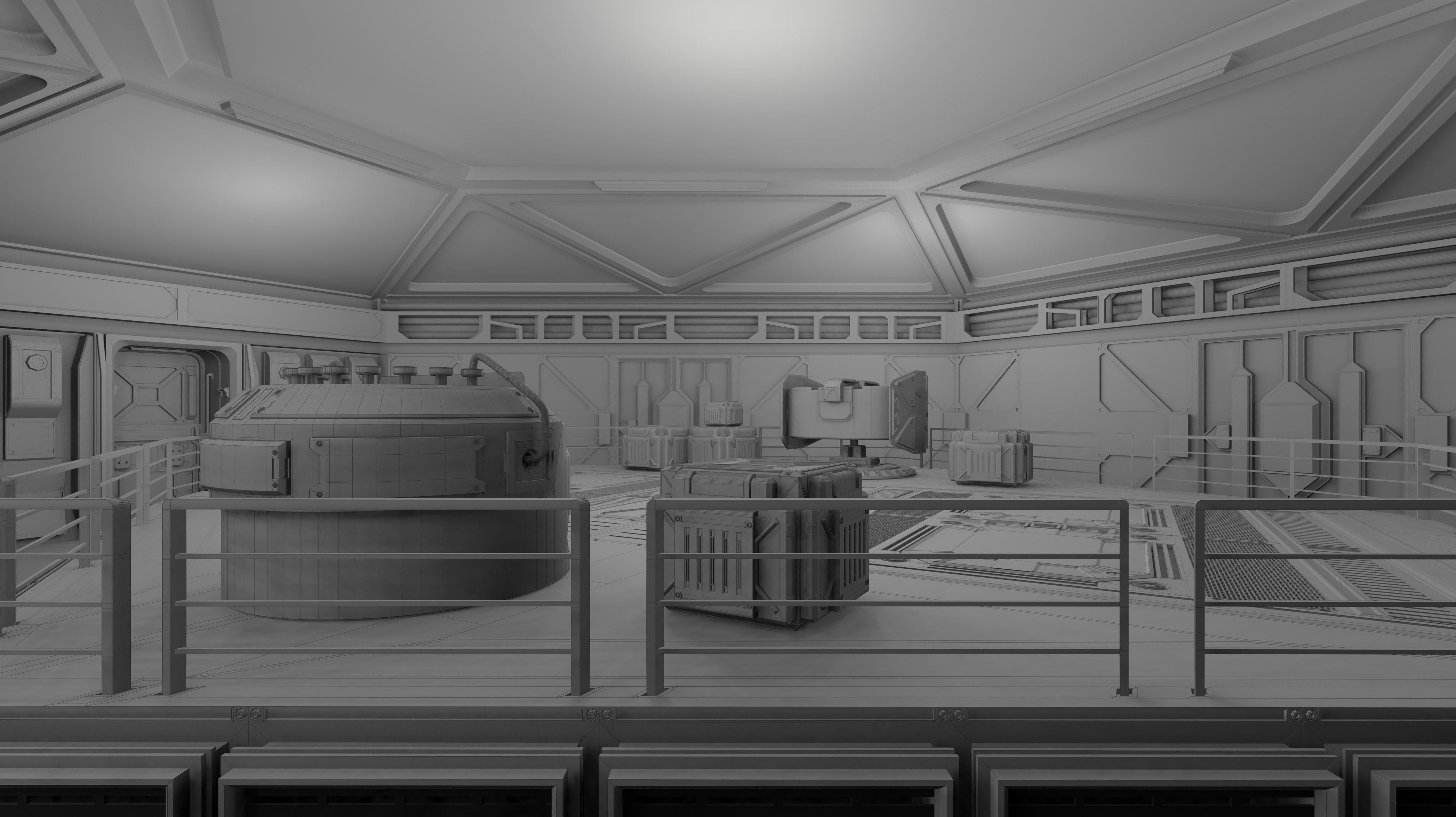 Laboratory control room 3D model | CGTrader