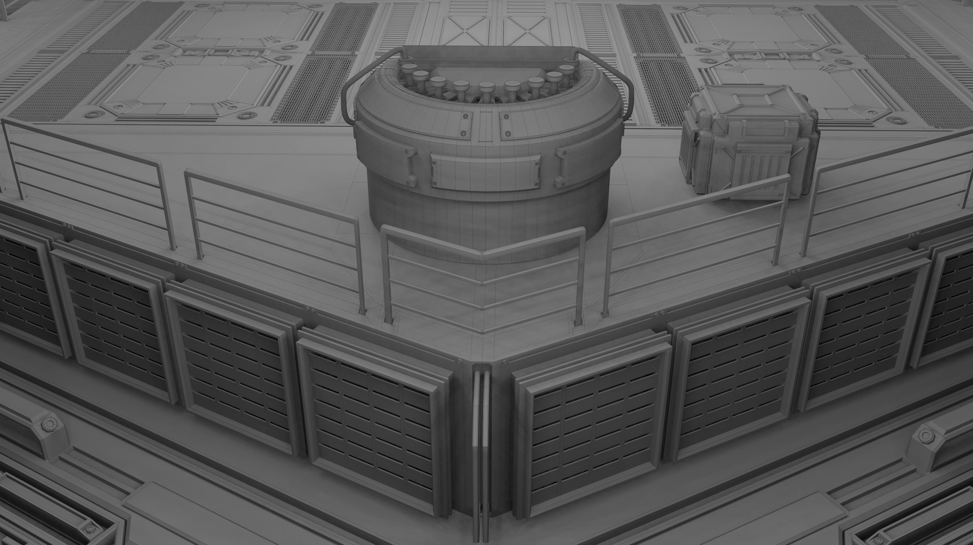 Laboratory control room 3D model | CGTrader