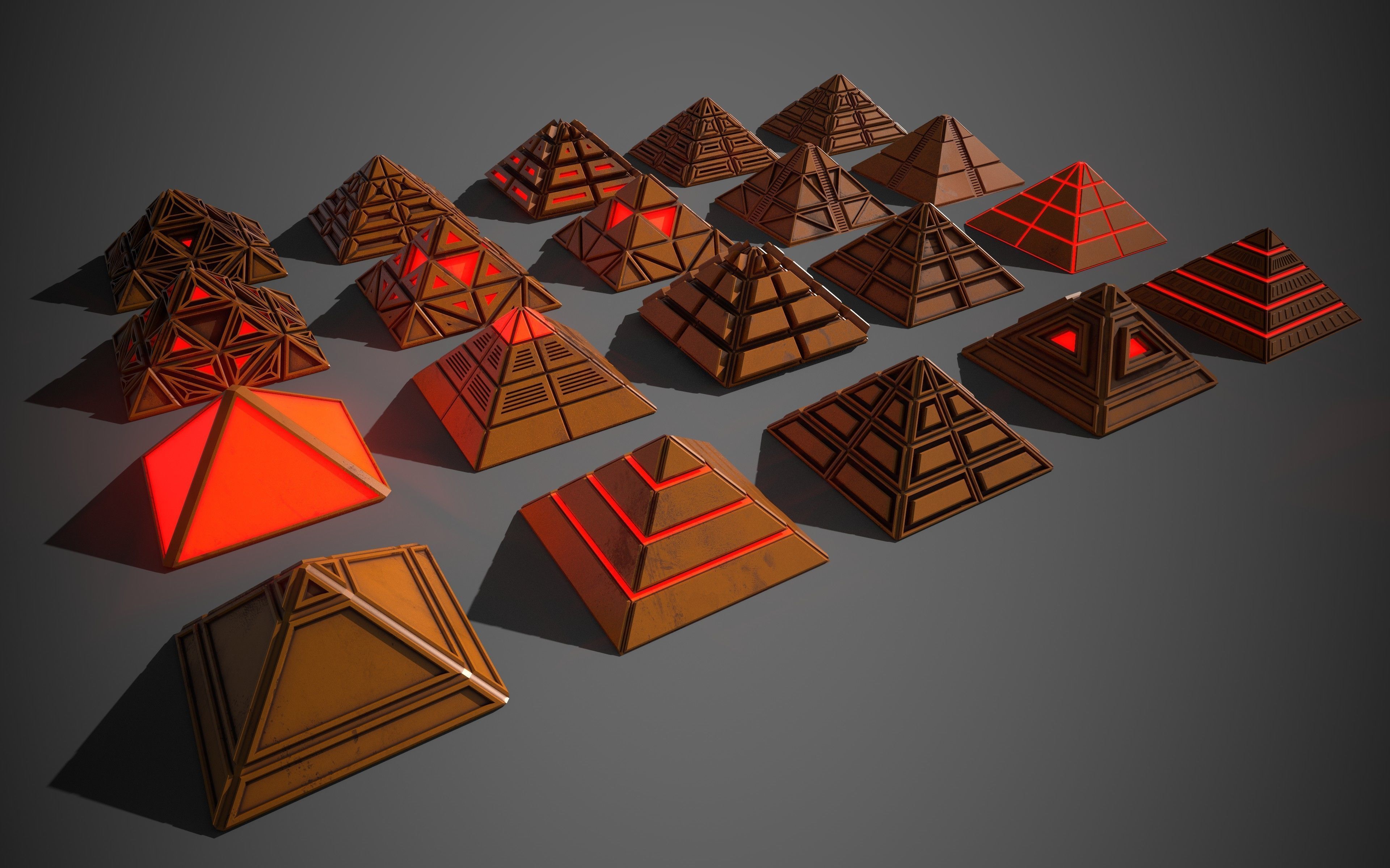 3D model Sci-Fi Pyramid Plastic VR / AR / low-poly | CGTrader