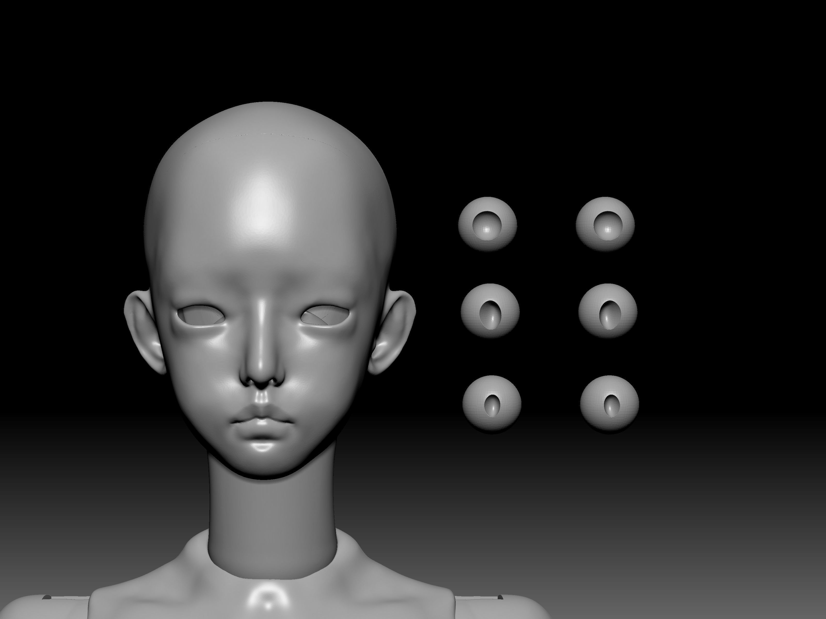 BJD FEMALE MODEL STL BALL JOINTED DOLL 3D model 3D printable | CGTrader