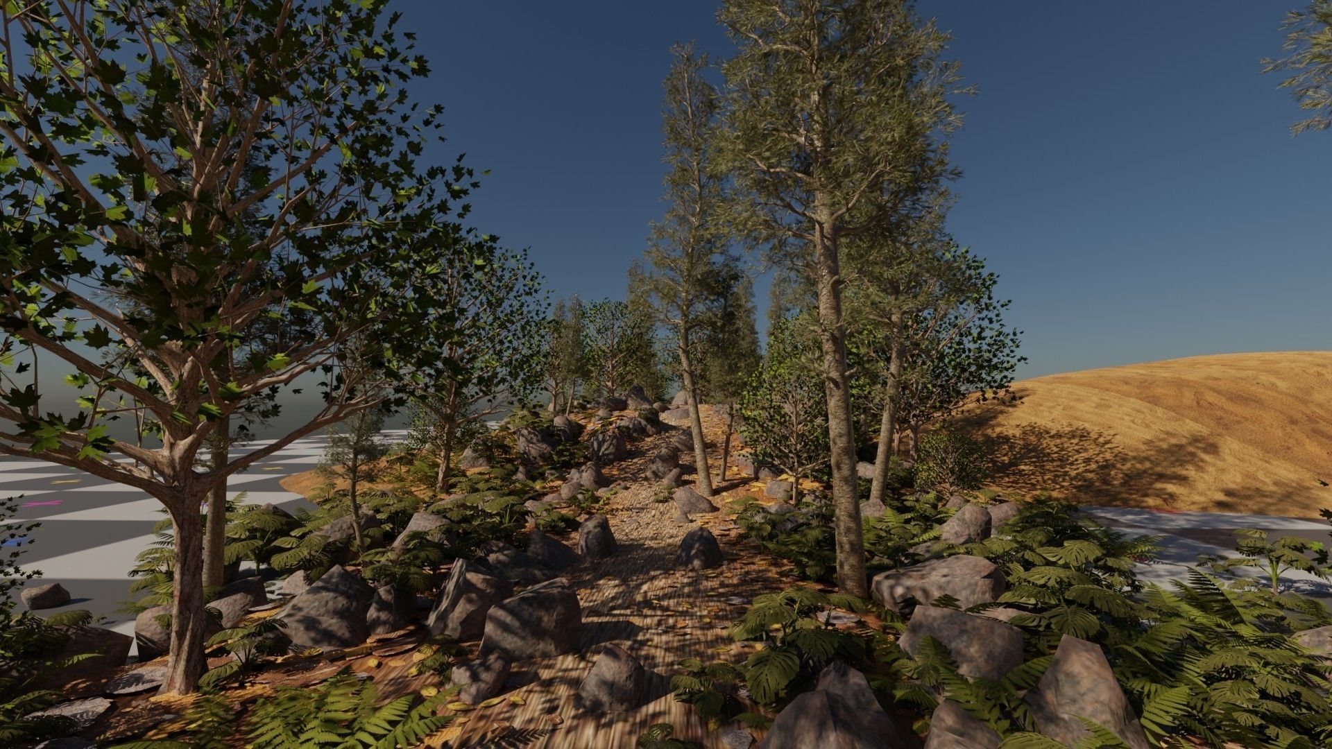 blender geometry nodes dirt path generator 3D model | CGTrader