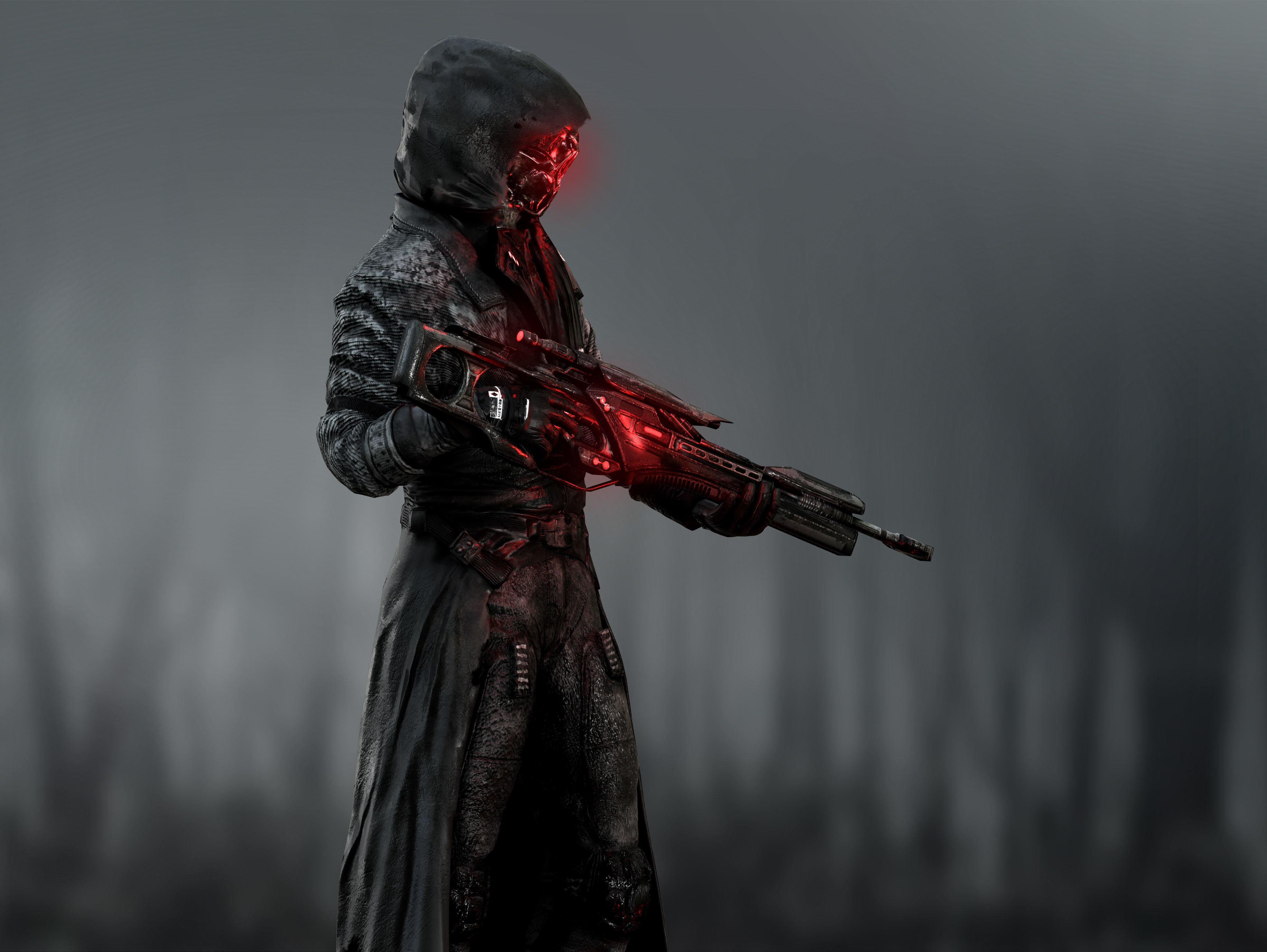 3D model Sci Fi Sniper Soldier VR / AR / low-poly | CGTrader