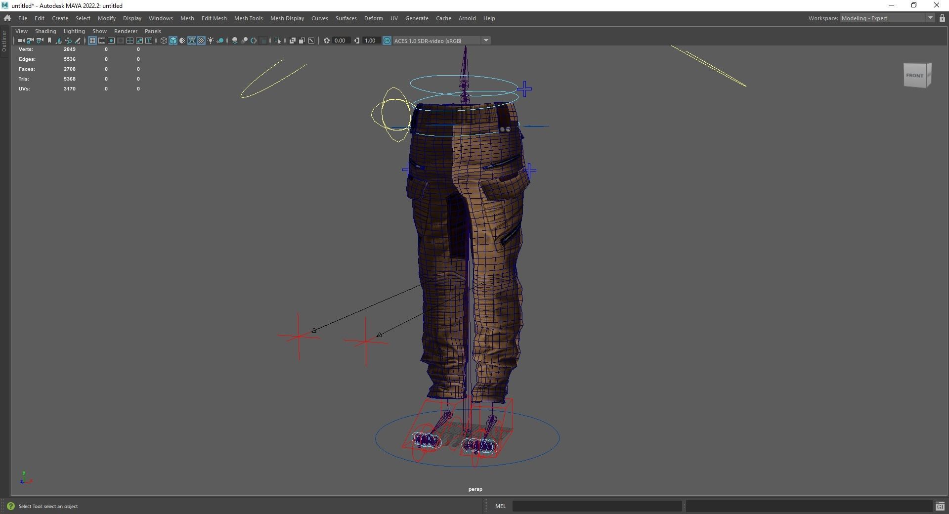 3D model Realistic Pants 1 for Men Rigged VR / AR / low-poly | CGTrader