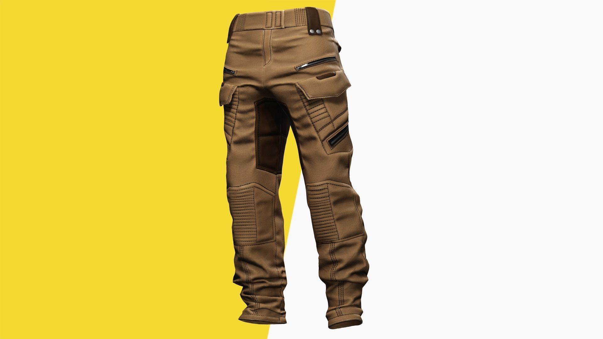 3D model Realistic Pants 1 for Men Rigged VR / AR / low-poly | CGTrader