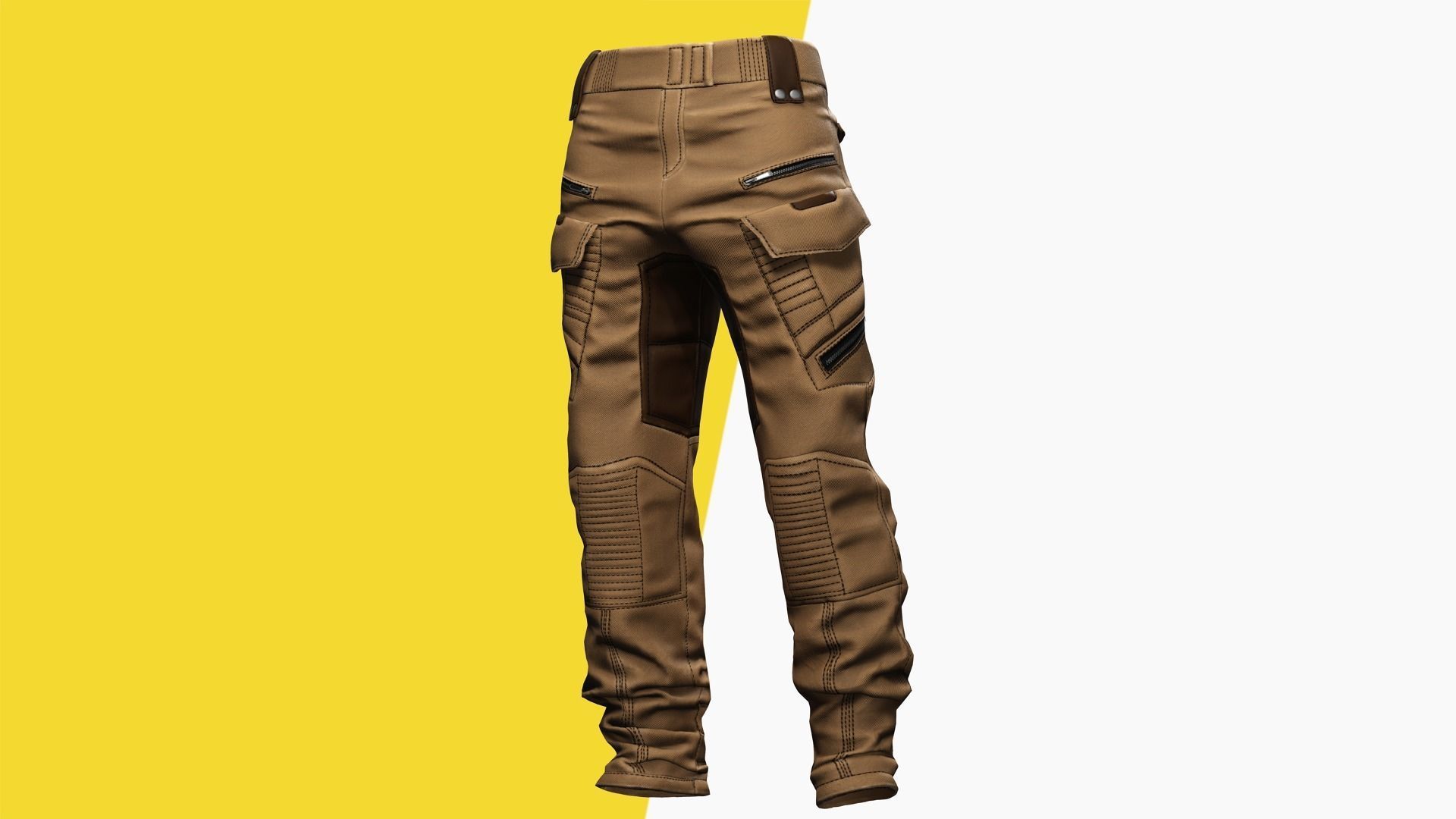 3D model Realistic Pants 1 for Men Rigged VR / AR / low-poly | CGTrader