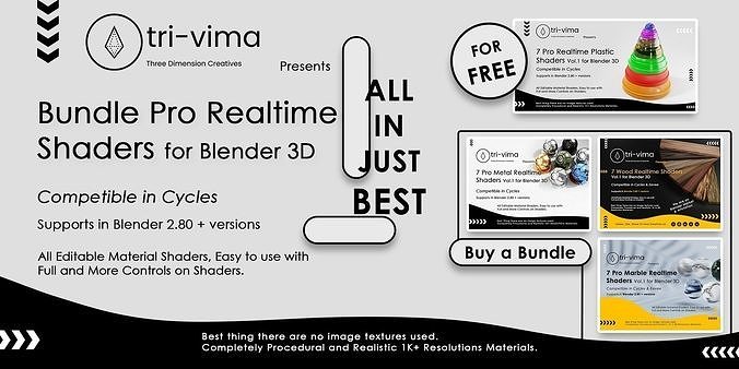 Pro Realtime Blender Shaders Bundle Texture | CGTrader