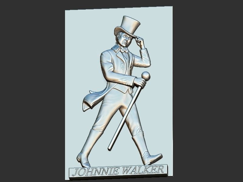 Johnnie Walker Portrait 3D model 3D printable | CGTrader
