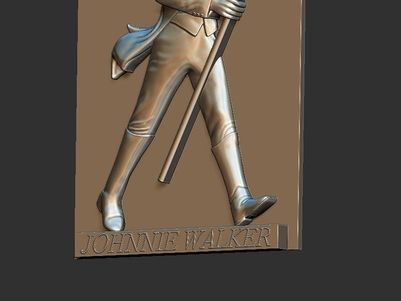 Johnnie Walker Portrait 3D model 3D printable | CGTrader